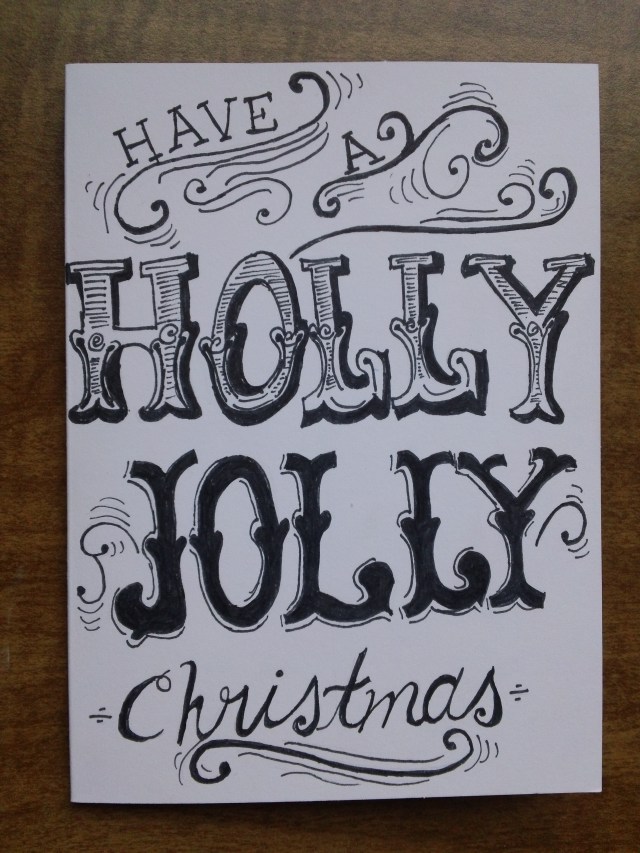 ‘Tis the Season: Hand-Lettered Christmas Cards – The Oke Den